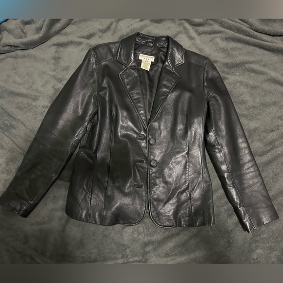 Covington | Jackets & Coats | Vintage Leather Blazer | Poshmark